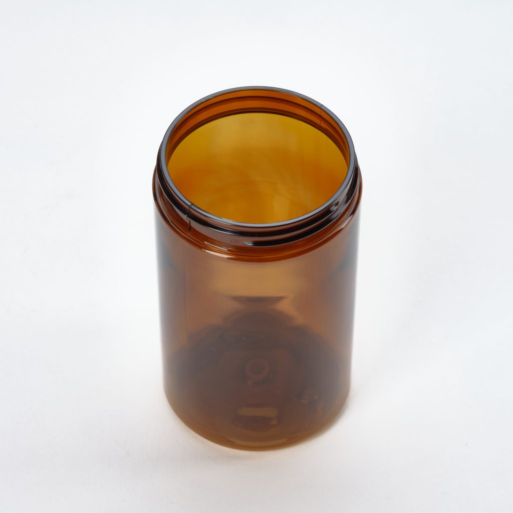 300g Tall Jar 63400 - Amber Tint - Synergy Packaging
