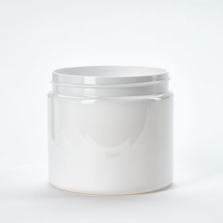 400g Standard Jar 89400 - White Solid - Synergy Packaging