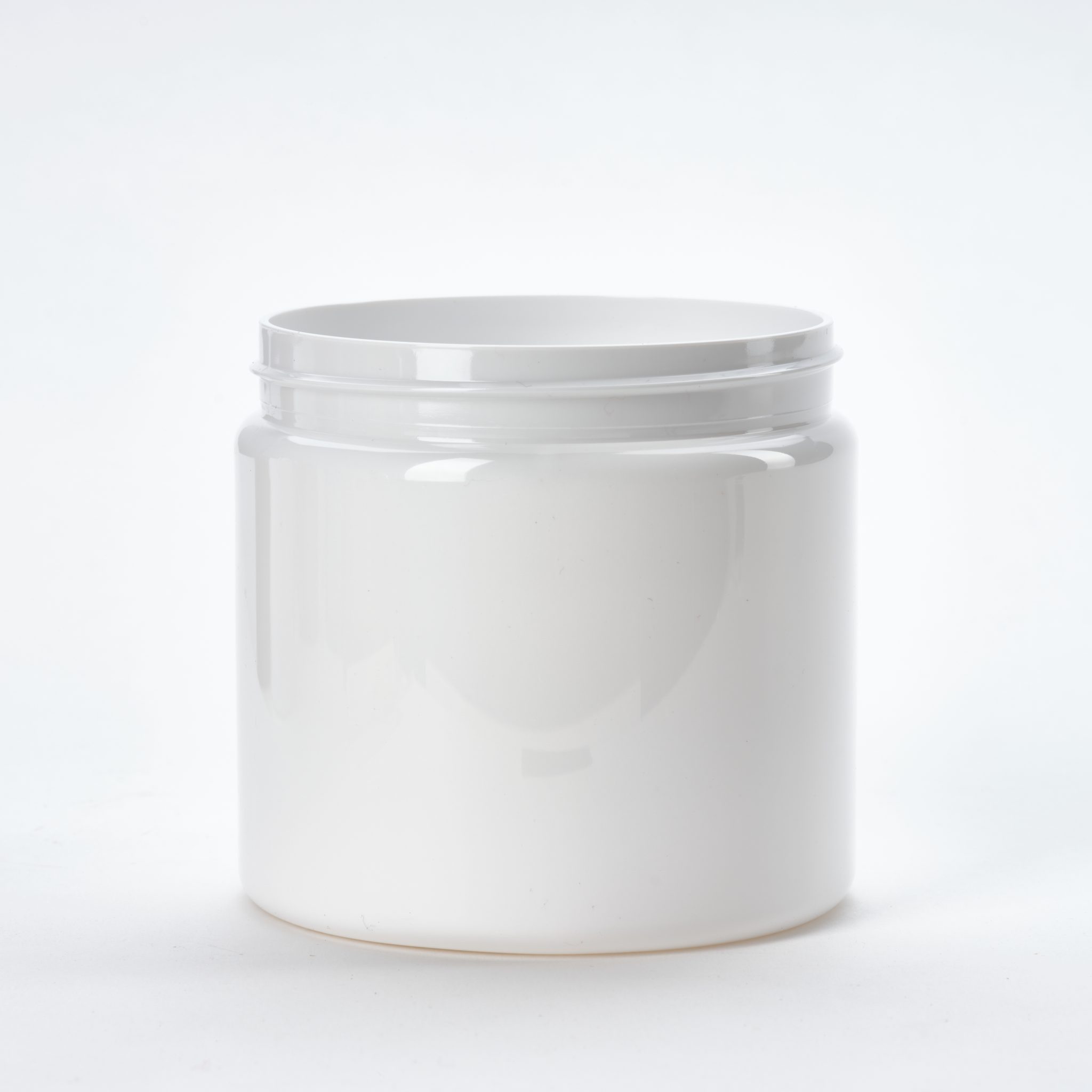 500g Standard Jar 89400 - White Solid - Synergy Packaging