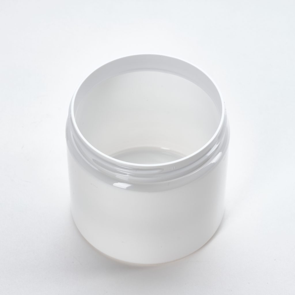 500g Standard Jar 89400 - White Solid - Synergy Packaging