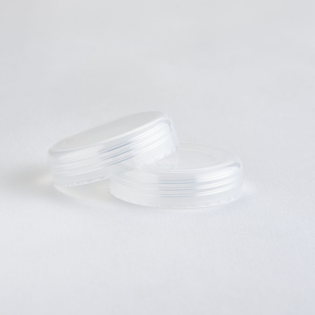 10g Sample Jar Lid Clear - (Lid Only) - Synergy Packaging