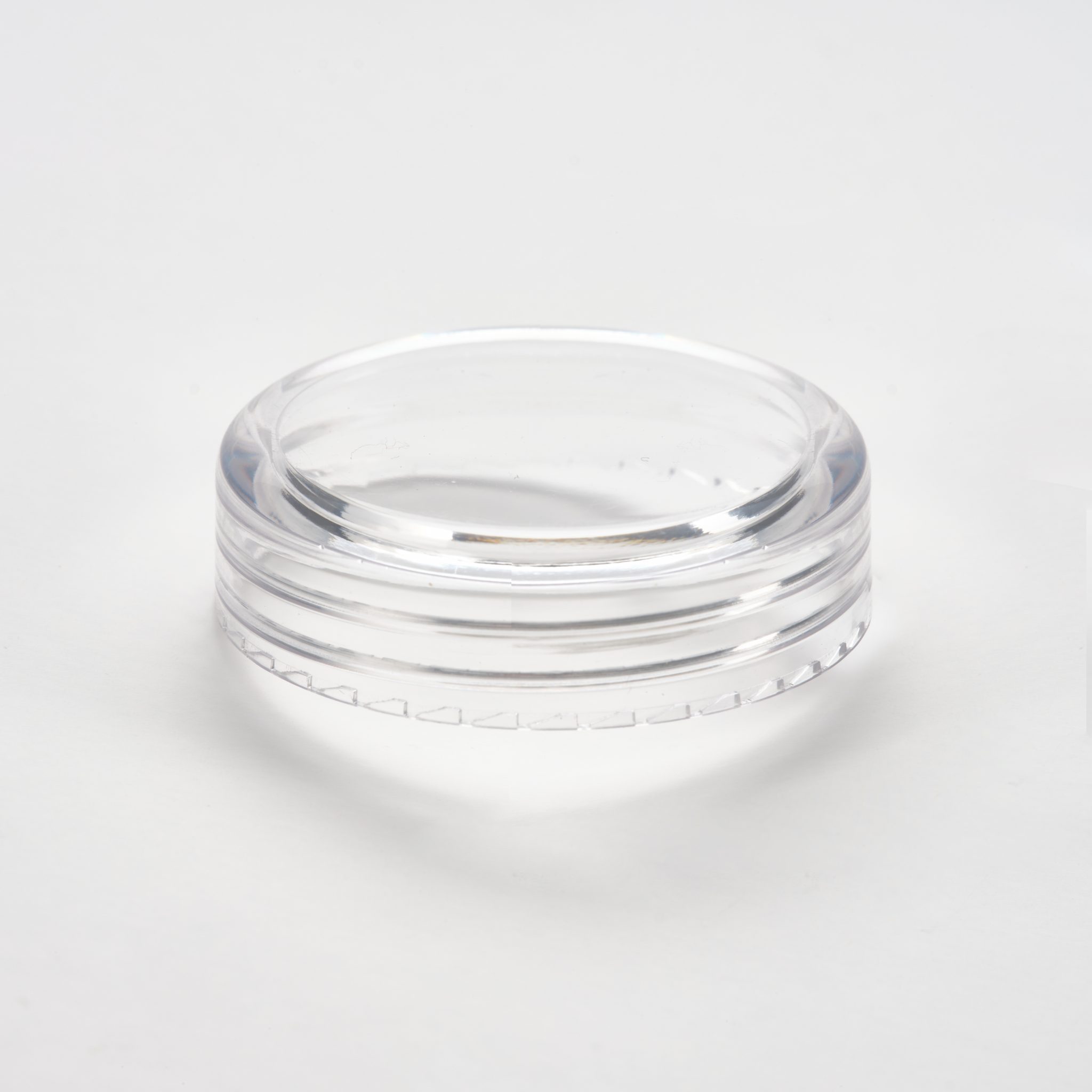20g Sample Jar Lid Clear - (Lid Only) - Synergy Packaging