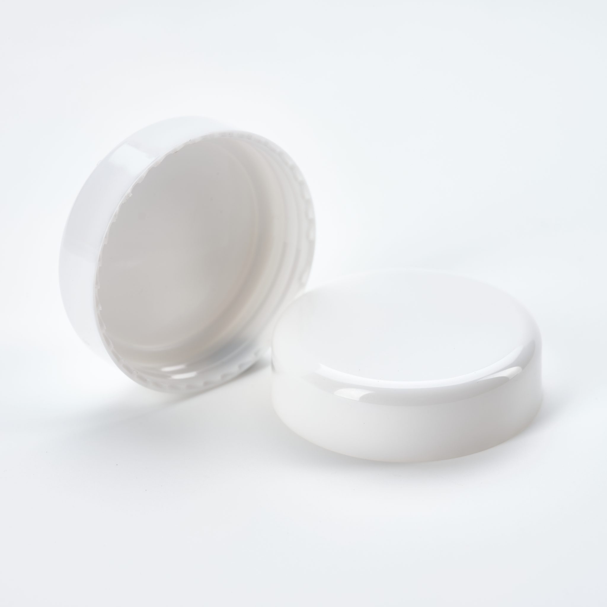 20g Sample Jar Lid White Solid - (Lid Only) - Synergy Packaging