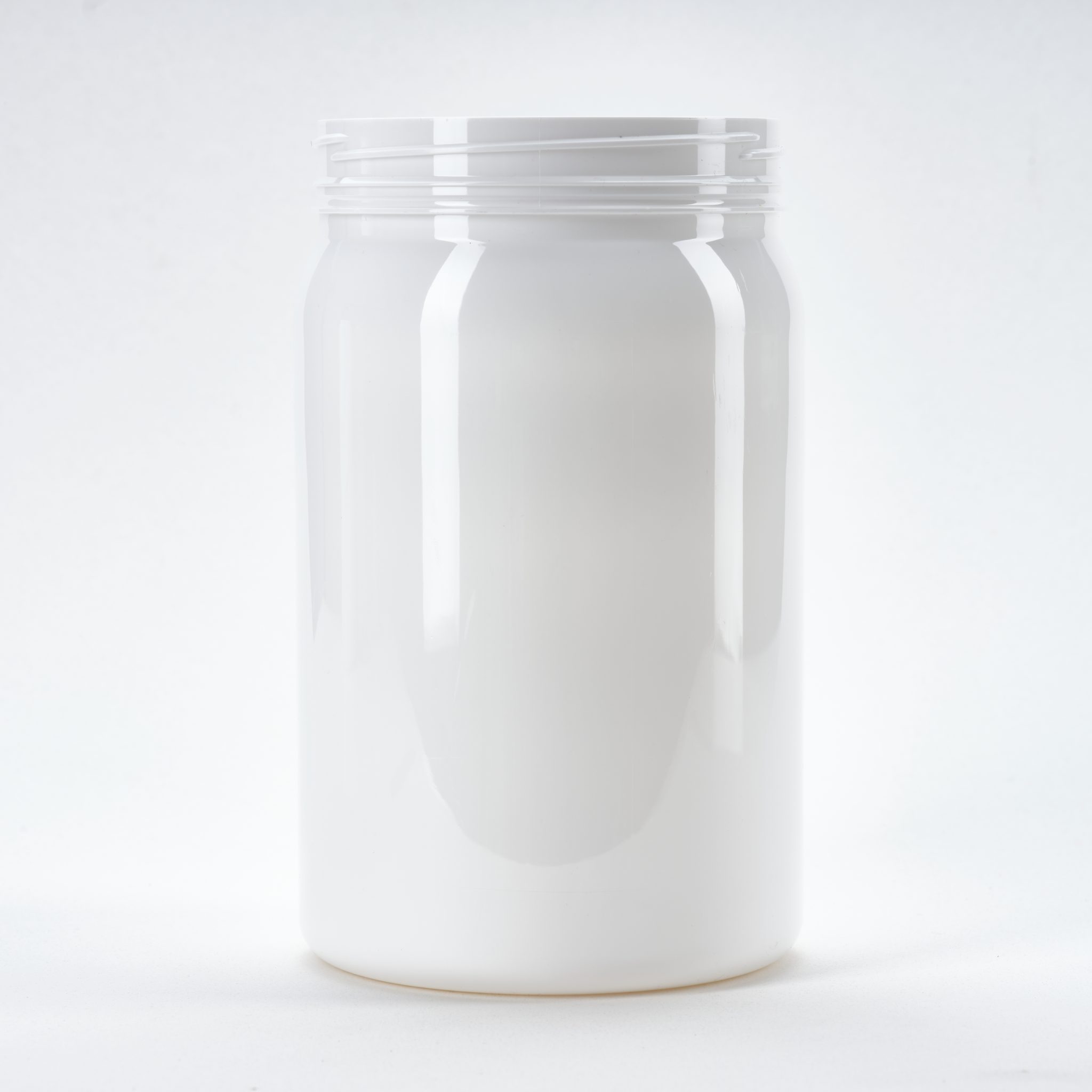 2.5L Wide Mouth Jar NLP - White Solid - Synergy Packaging