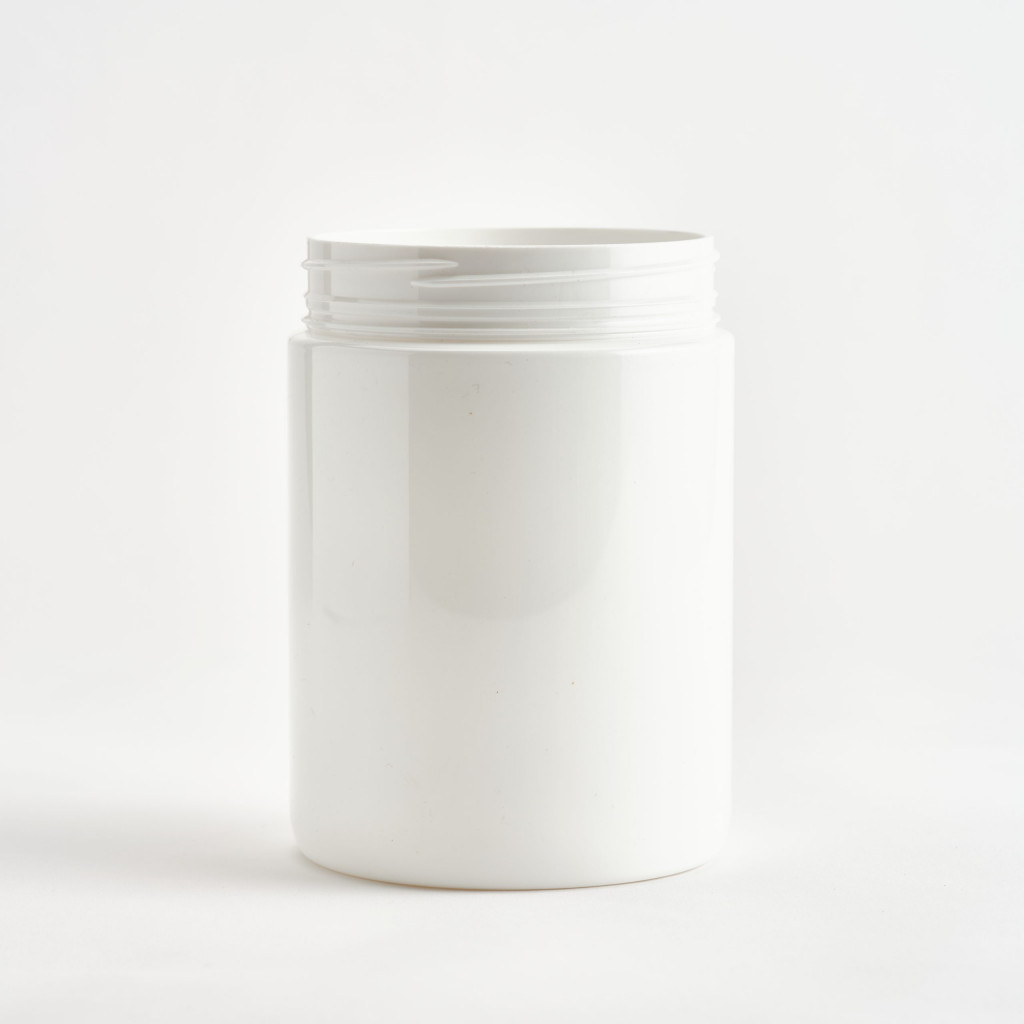 1.1L Wide Mouth Jar 100mm - White Solid - Synergy Packaging