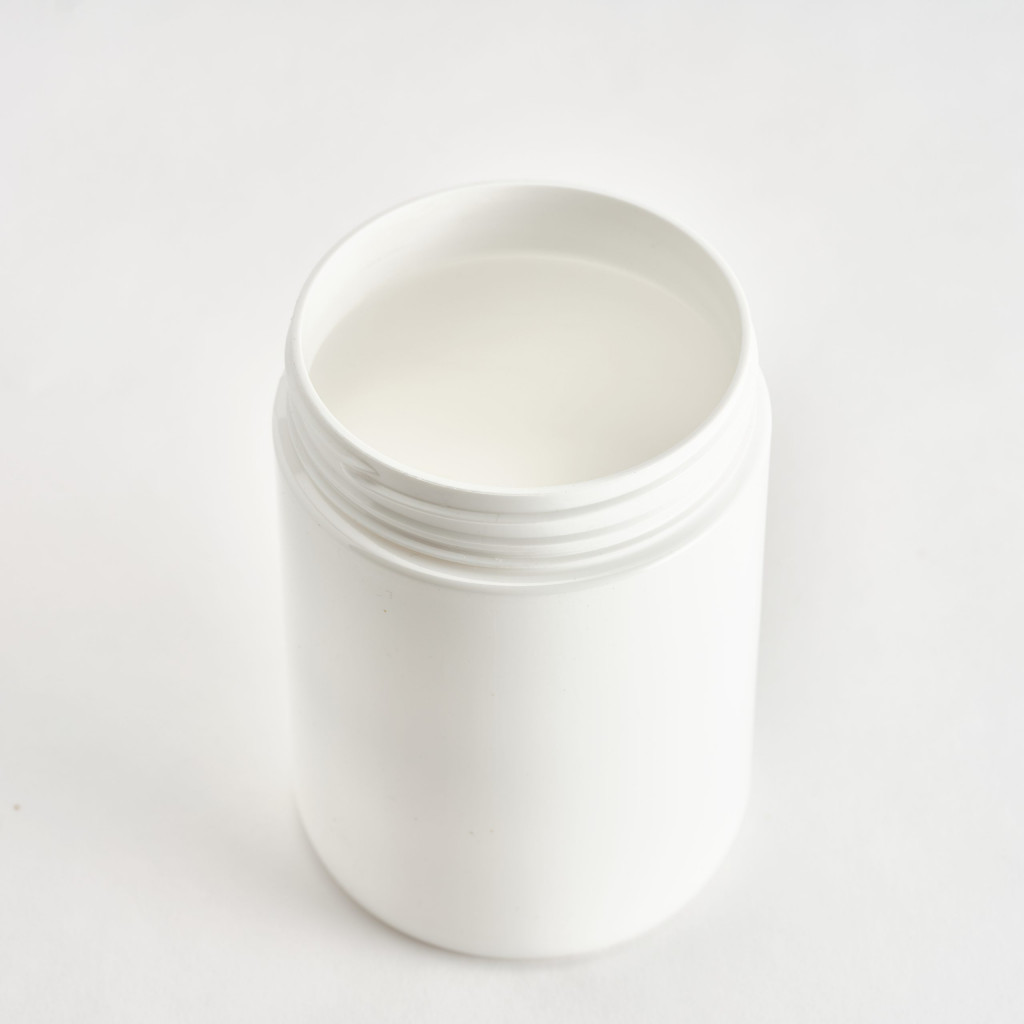 1.1L Wide Mouth Jar 100mm - White Solid - Synergy Packaging