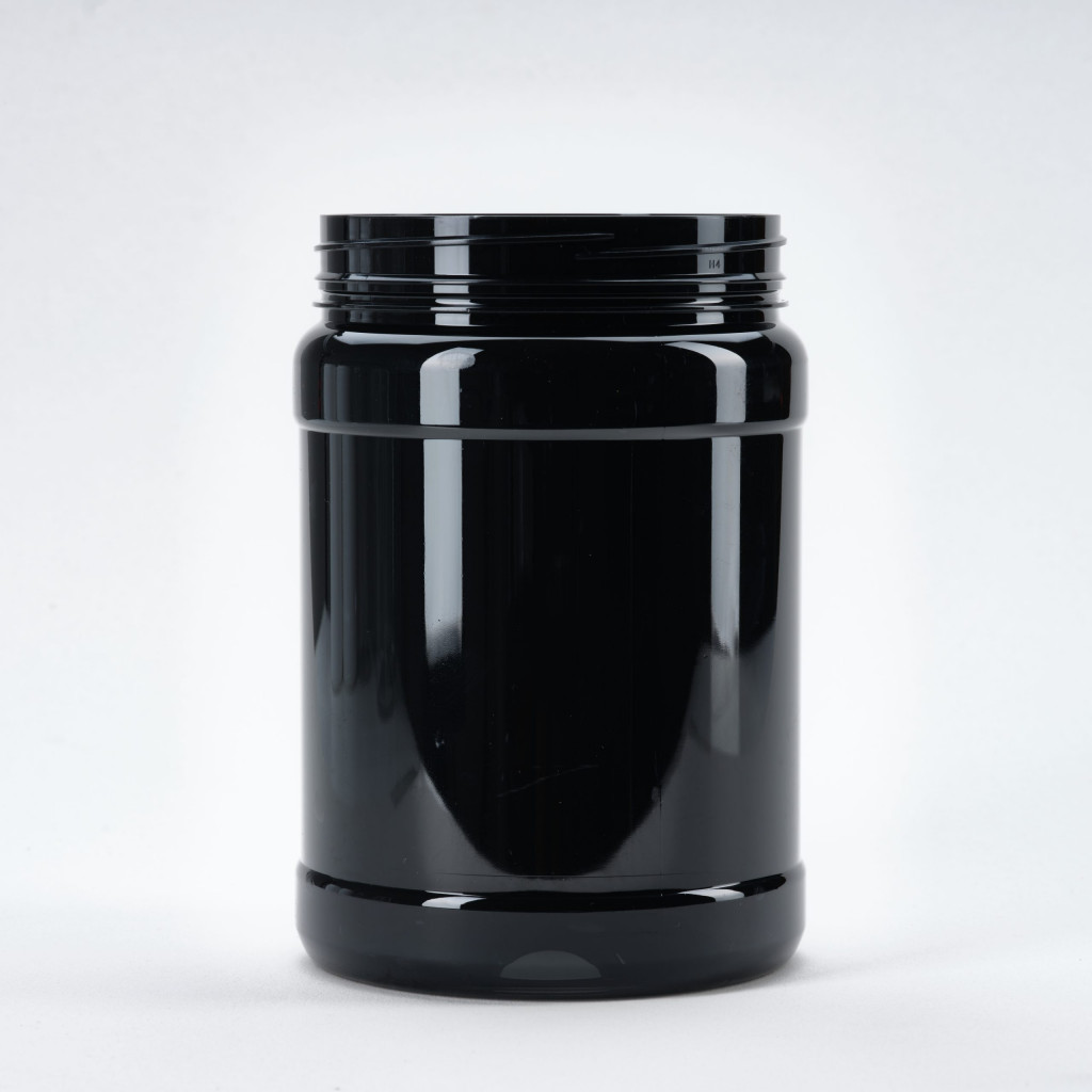 2.0L Wide Mouth Jar 120mm - Black Tint - Synergy Packaging