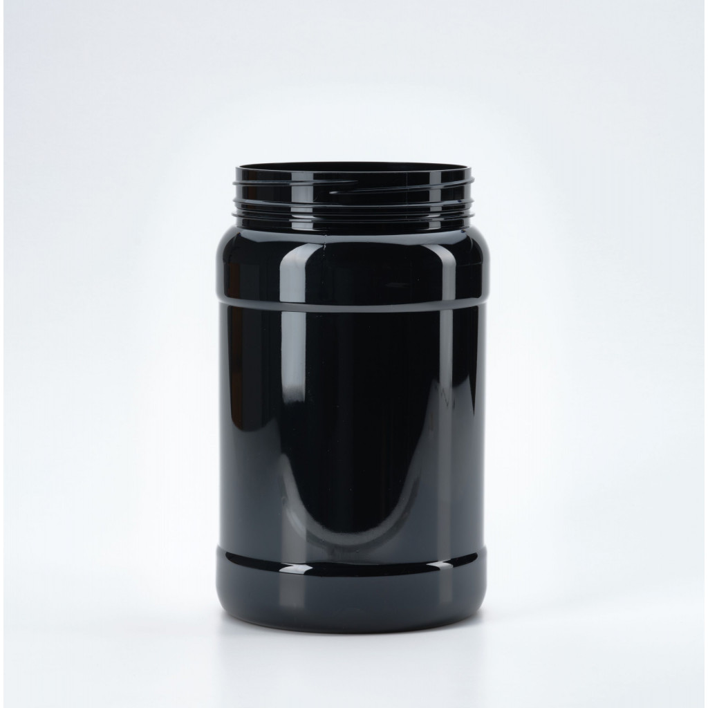 3.0L Wide Mouth Jar 120mm - Black Tint - Synergy Packaging