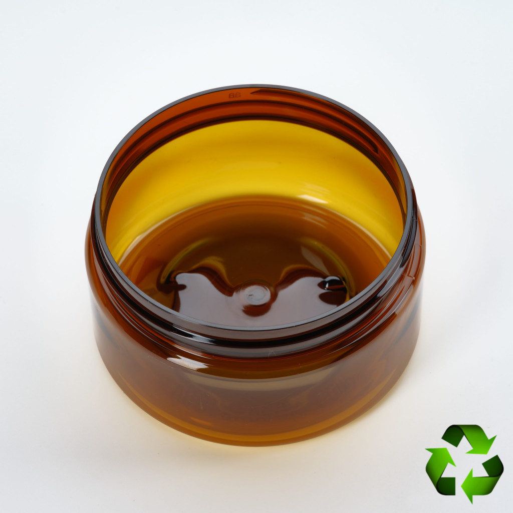 250g rPET Standard Jar 89400 - Amber Tint - Synergy Packaging