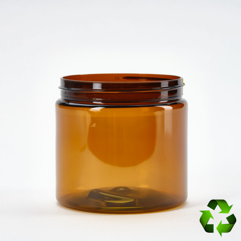 500g rPET Standard Jar 89400 - Amber Tint - Synergy Packaging