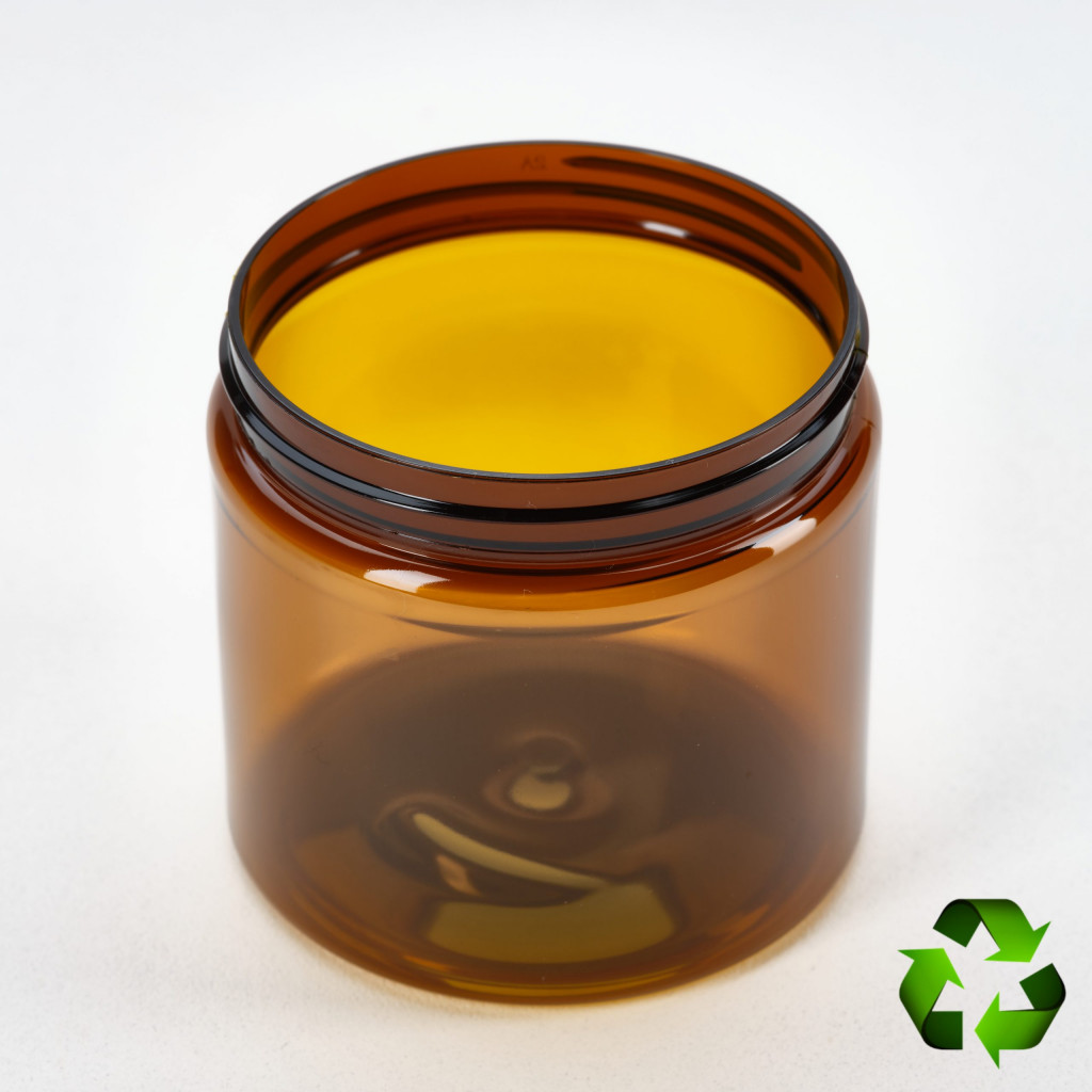 500g rPET Standard Jar 89400 - Amber Tint - Synergy Packaging