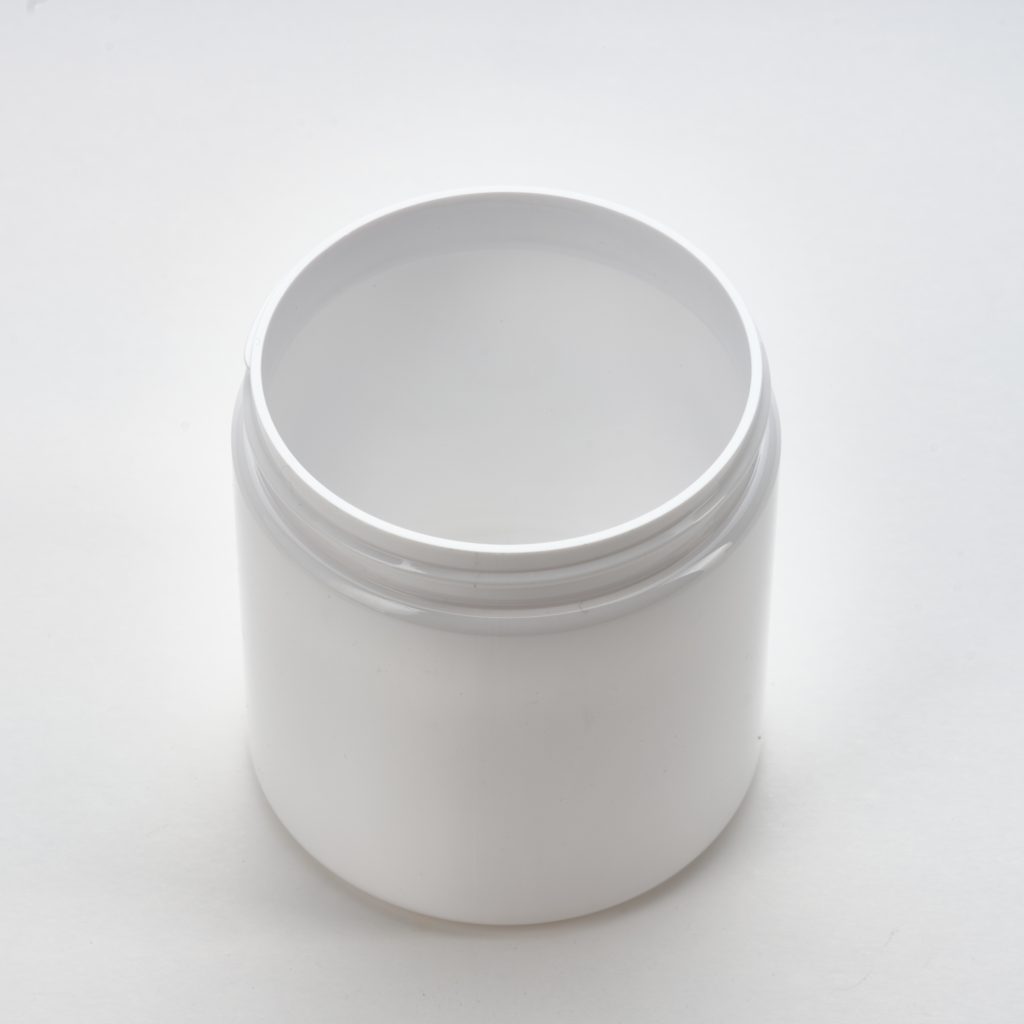 250g Standard Jar 70400 - White Solid - Synergy Packaging
