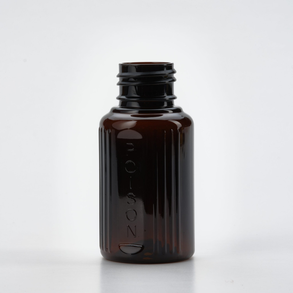 50ml Poison Bottle 24410 - Amber Tint - Synergy Packaging