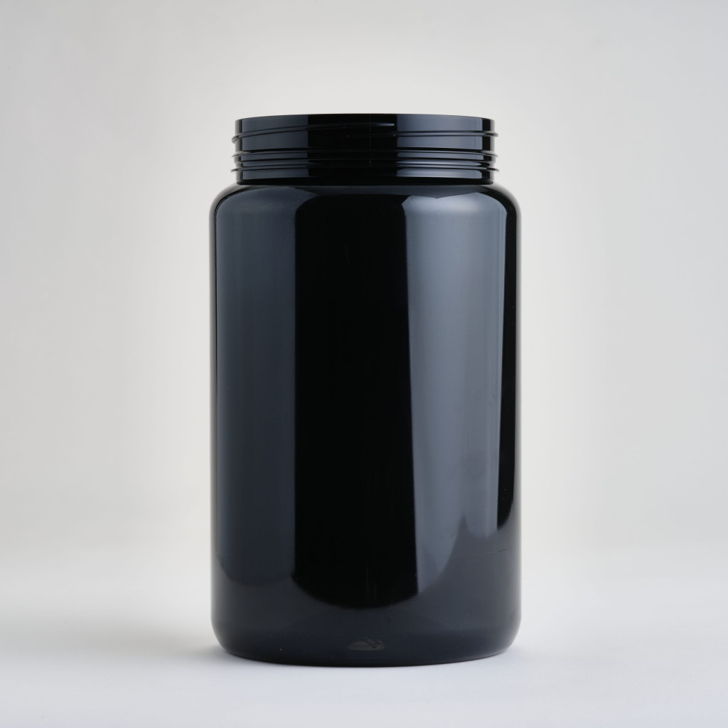 3.0L Wide Mouth Jar 120mm NLP - Black Tint - Synergy Packaging