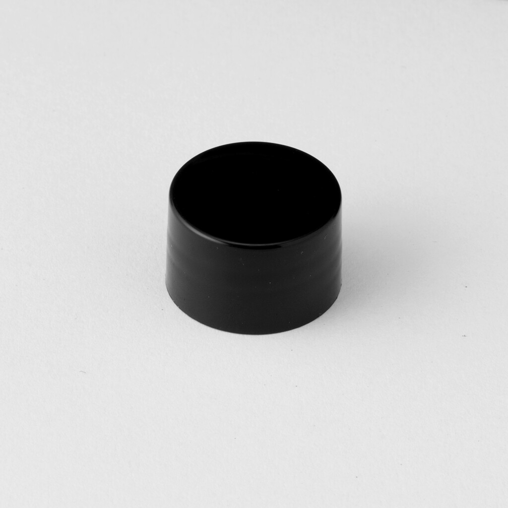 Smooth Wall Screw Cap with Wad - Black - Synergy Packaging