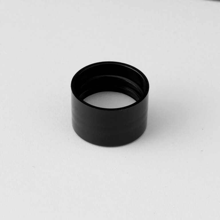 Smooth Wall Screw Cap with Wad - Black - Synergy Packaging