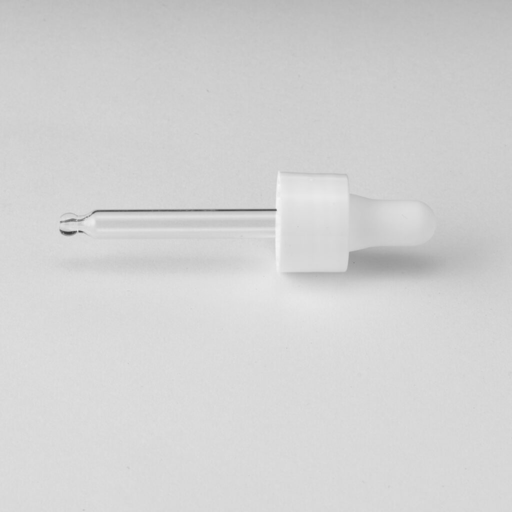 Dropper to Suit 30ml Bottle - Smooth Wall White - Synergy Packaging
