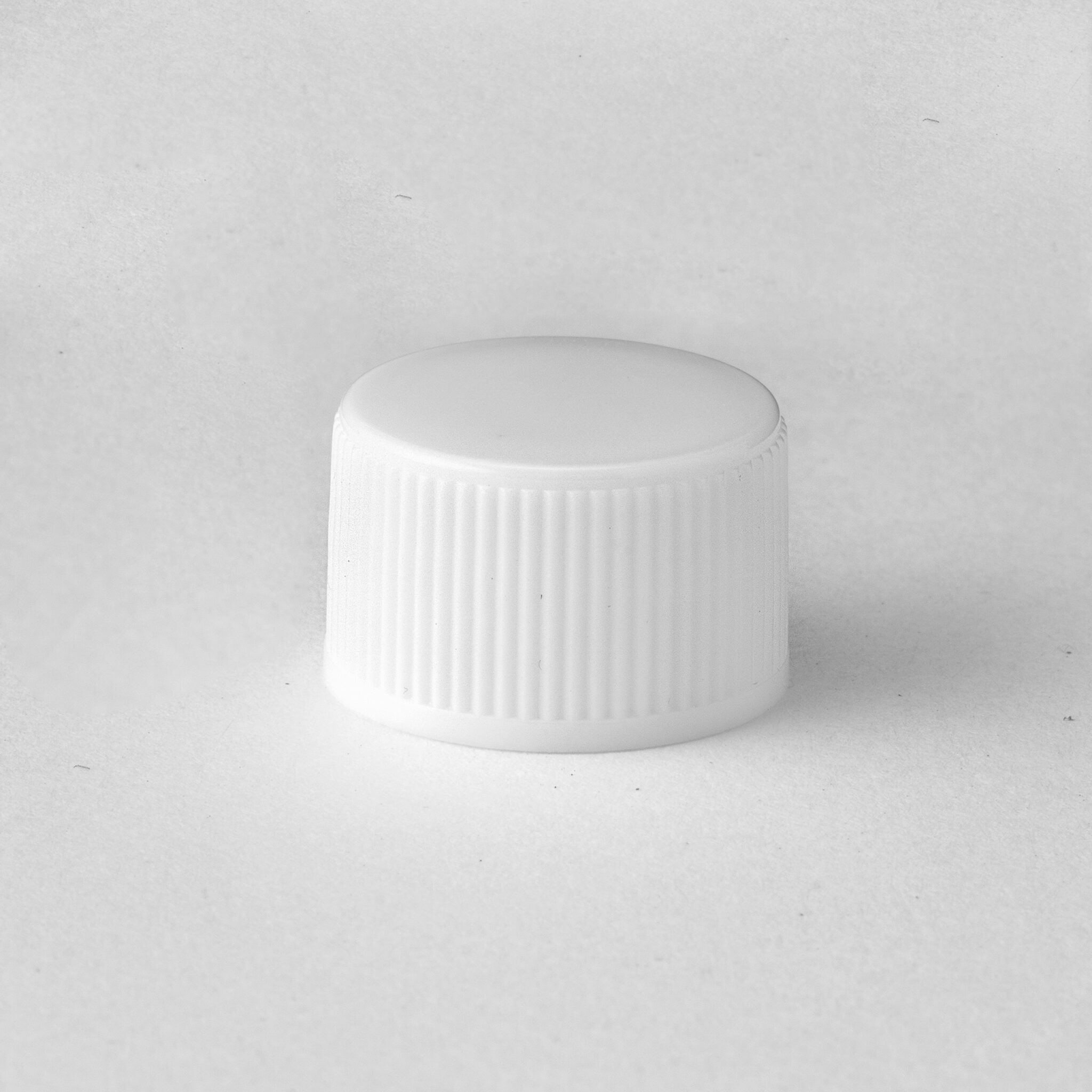 Ribbed Wall Screw Cap with Wad - White - Synergy Packaging