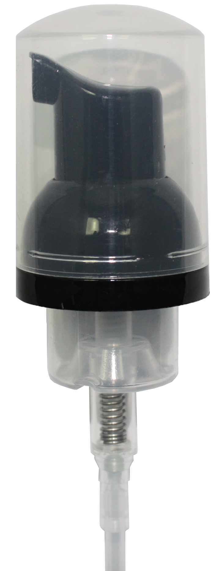Foaming Pump 30mm with Round Overcap - Black - Synergy Packaging