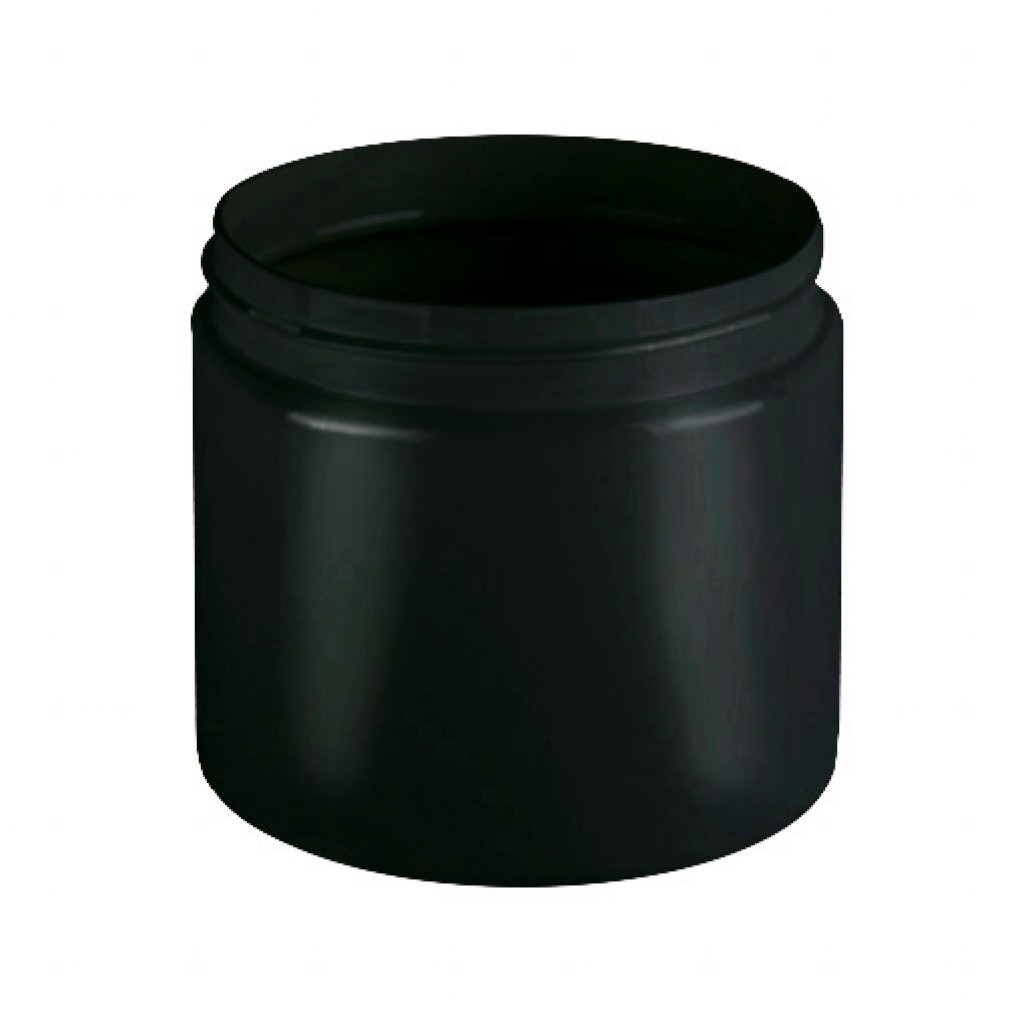 500g Standard Jar 89400 - Black Solid (MOQ=3456 units) - Synergy Packaging